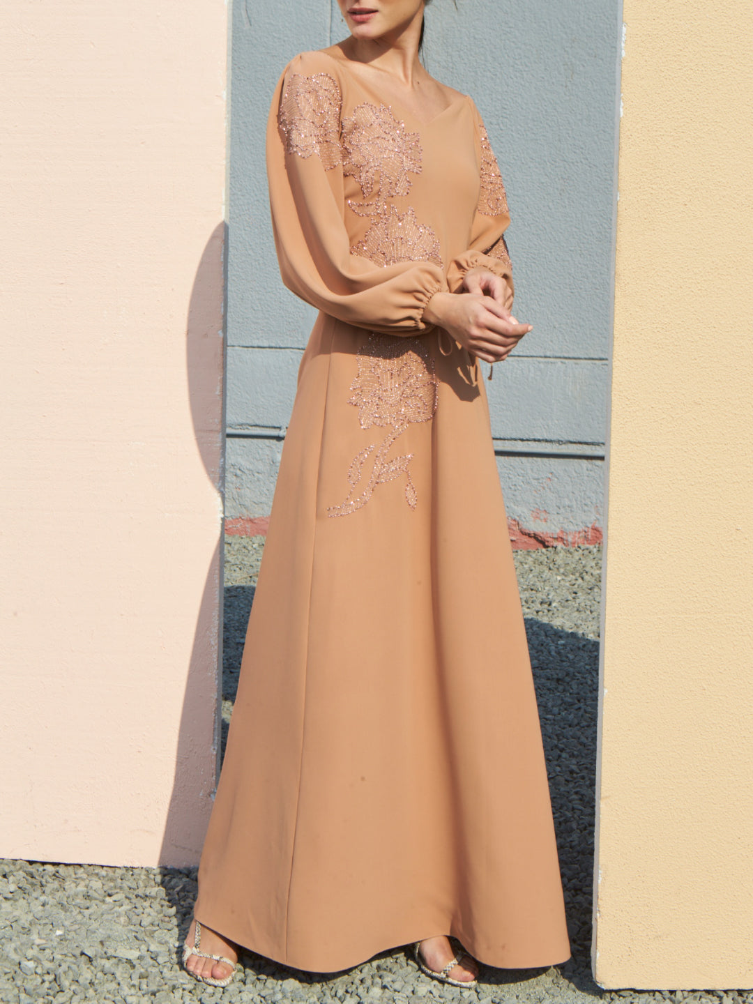 Tan Evening Gown